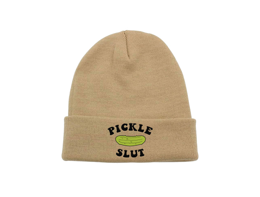Pickle Slut - Embroidered Winter Beanie – Calm Down Caren