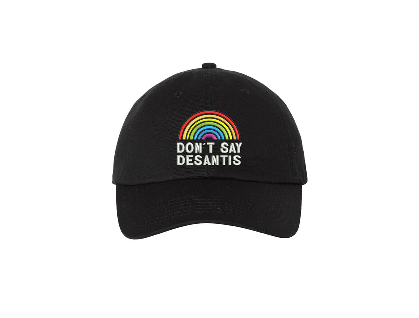 Don’t Say DeSantis Rainbow Pride Dad Hat – Calm Down Caren