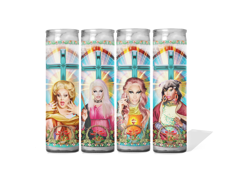 Final Four Celebrity Drag Queen Prayer Candle Set - RuPaul's Drag Race ...