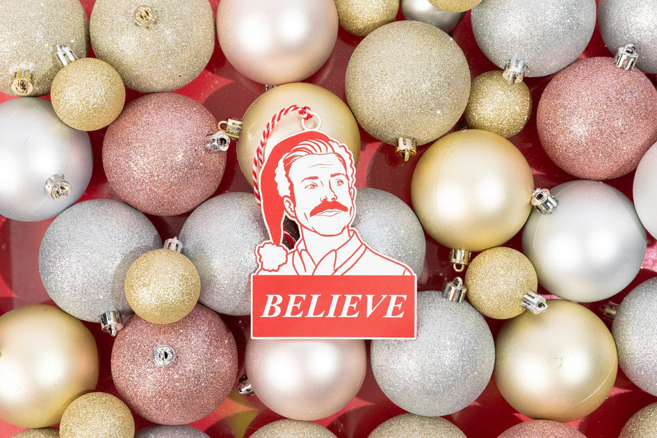 Ted Lasso - Believe - Red and White Acrylic Christmas Ornament – Calm ...